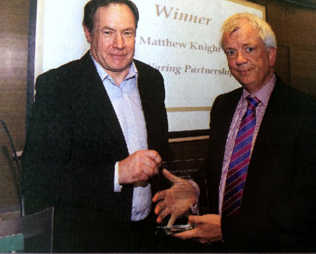 Matthew Knight wins excellence award - The Waring Partnership ...